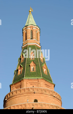 Corner Arsenal (Sobakina) tower of the Moscow Kremlin. The most massive ...