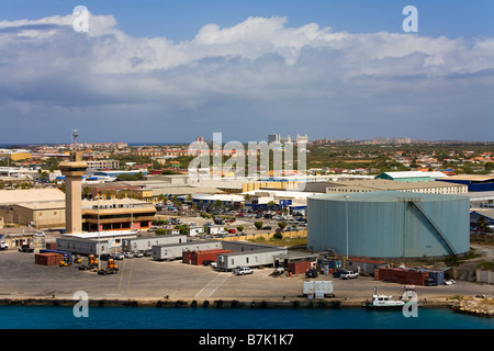 Container Port Oranjestad City Aruba Caribbean Stock Photo - Alamy