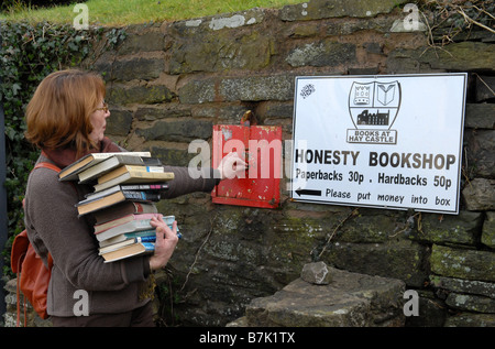 The Honesty Book Shop in Hay on Wye Herefordshire Stock Photo - Alamy