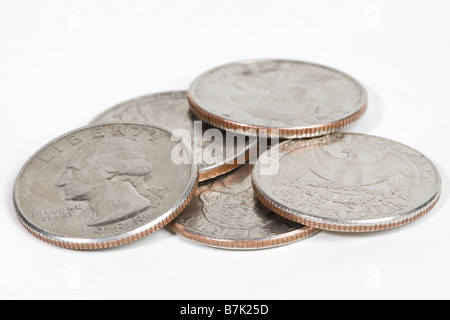 A small pile of quarters Stock Photo - Alamy