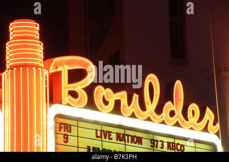 Boulder Theater marquee neon sign Boulder City Nevada Stock Photo - Alamy