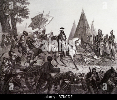 Hernando de Soto discovering the Mississippi River after an overland ...