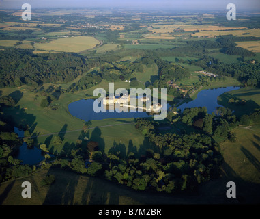 AERIAL VIEW. Leeds Castle. Kent, England, Great Britain, United Kingdom ...