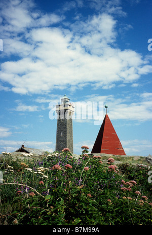 Vinga island with Vinga lighthouse and beacon Stock Photo - Alamy