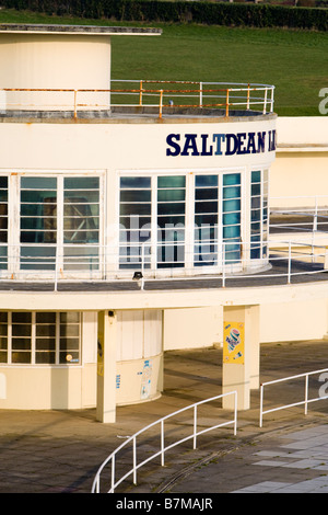 Saltdean Lido, East Sussex, UK. rundown art deco open air swimming pool ...