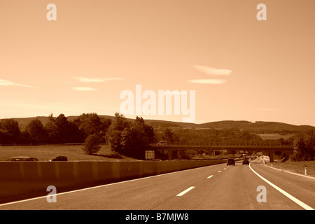 Car running on the highway Stock Photo - Alamy
