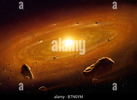 An artwork of the solar system at an early stage of formation Stock ...