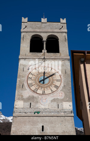 Italy, Lombardy, Valtellina, Bormio, Piazza Cavour Square, Parrocchiale ...