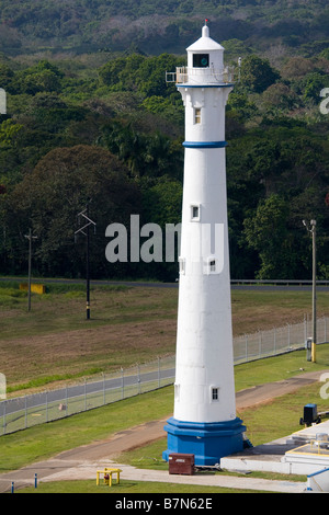 Gatun Locks Lighthouse, Panama Canal, Panama, Central America Stock ...