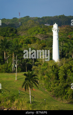 Lighthouse near Gatun Locks Panama Canal Panama Central America Stock ...