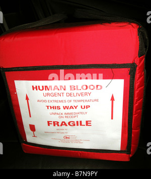 Human Blood Transportation box South Wales GB UK 2009 Stock Photo - Alamy