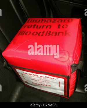 Human Blood Transportation box South Wales GB UK 2009 Stock Photo - Alamy