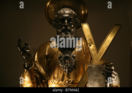 Reliquary with relics of Apostle St Andrew. Saint Andrew Cathedral in ...