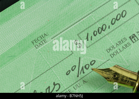 a check for one million of dollars Stock Photo - Alamy