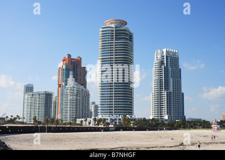 High-rise buildings on the beach, near "69 ST", Miami South Beach ...