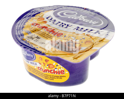 Pot of Cadbury Crunchie chocolate dessert mousse May 2005 Mirrorpix ...