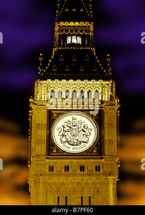 Coin, 1 Pound, United Kingdom Stock Photo - Alamy