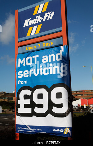 Kwik Fit Garage Sign UK Stock Photo - Alamy