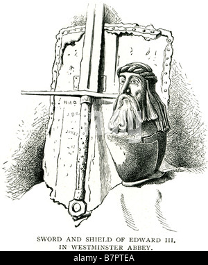 edward III 1312 1377 sword crown king beard royal English England UK ...