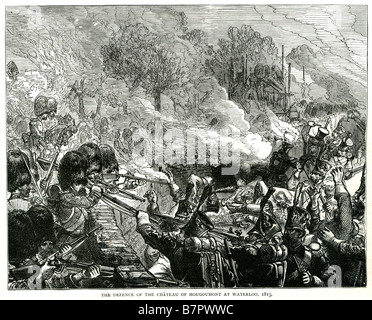 The Defence of the Chateau of Hougoumont at the Battle of Waterloo 1815 ...
