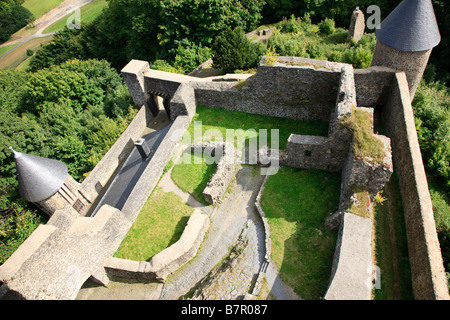 Ruin of the Nürburg Castle in the middle of the Nürburgring in the city ...