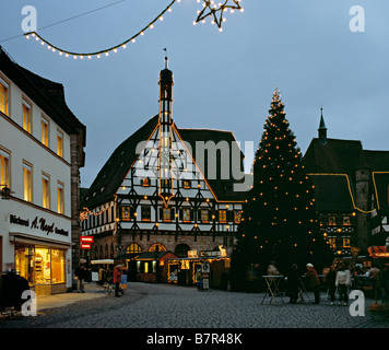 Forchheim Rathaus (Town Hall) at christmas time showing the Advents ...