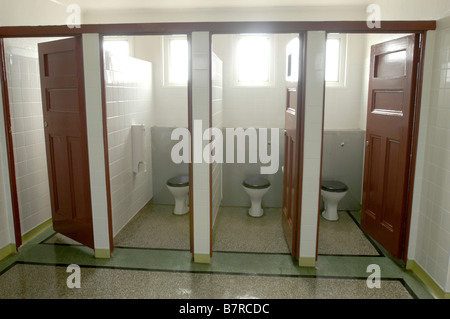 Public toilets with the doors open Stock Photo - Alamy