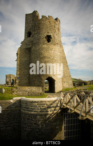 North Tower gateway of Aberystwyth Castle. Wales Stock Photo - Alamy