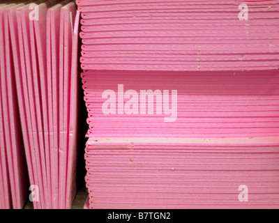 Various sizes and shapes of pink foam insulation on display for sale at ...