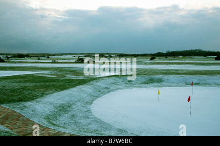 A West Sussex Golf Course covered with snow Stock Photo - Alamy