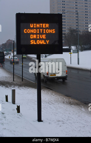 Matrix Warning Sign Birmingham West Midlands England UK Stock Photo - Alamy