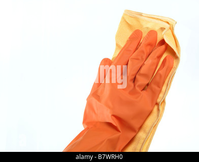 Female hand with rag washing window in room, closeup Stock Photo - Alamy