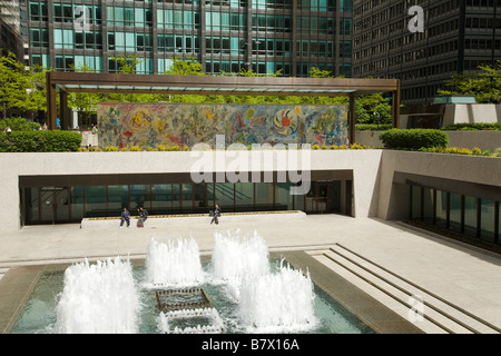 Four Seasons mosaic by Chagall at First National Plaza Chicago Illinois ...