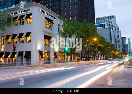 Saks Fifth Avenue on Michigan Street or the Magnificent Mile Chicago ...