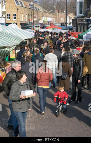 London, Hackney. Broadway market. Artisan vegan cheese stall Stock ...