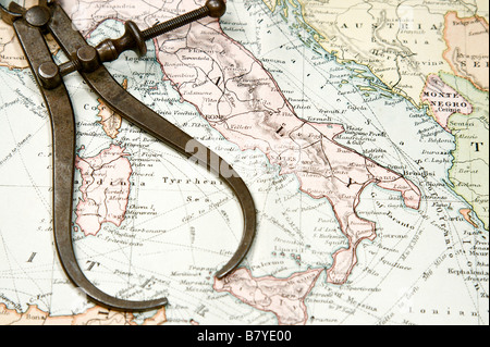 Vintage 1907 copyrighted expired map of Europe and Asia Stock Photo - Alamy