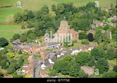 Aerial view Claverley village in Shropshire England Uk Stock Photo - Alamy