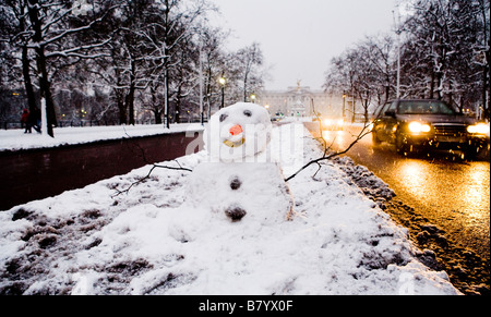 Snowman In The Mall London UK Europe Stock Photo - Alamy
