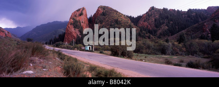 Jeti Oguz Rocks, near Karakol, Issyk Kul oblast, Kyrgyzstan Stock Photo ...