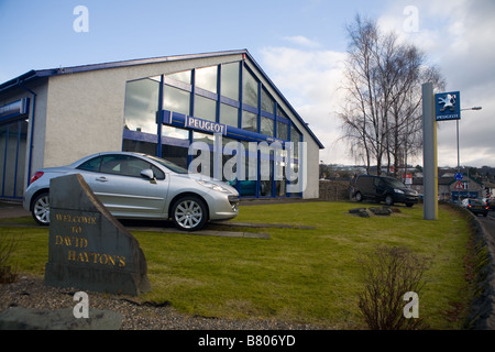David Hayton Peugeot car dealer Kendal Stock Photo - Alamy