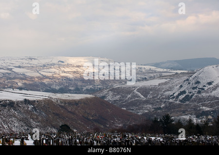 Penrhys Cemetery in the Rhondda Valley in Wales Stock Photo - Alamy