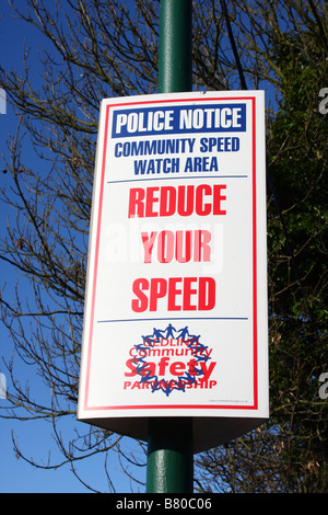 Speed Watch Area sign UK community speed reduction campaign program ...