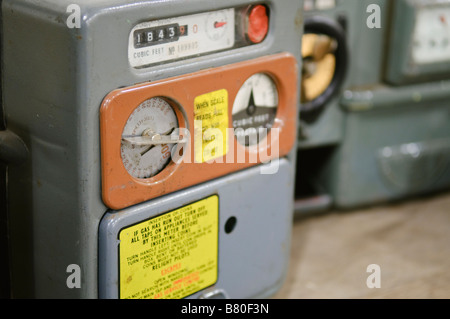 Gas meter from 1960s and 1970s Stock Photo - Alamy