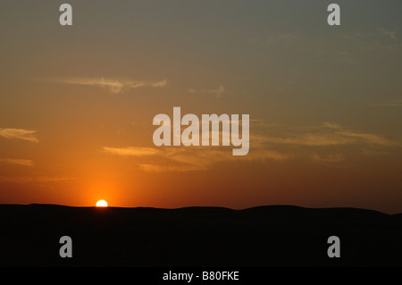 Desert Sunset, Margham, Dubai, United Arab Emirates, Middle East Stock ...