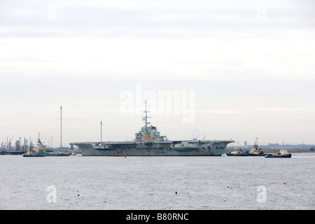 French Aircraft Carrier Clemenceau Stock Photo - Alamy