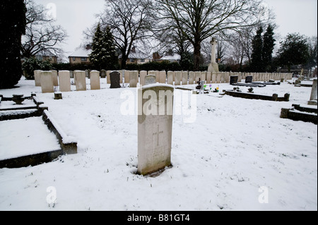 Snow quiet silence Cambridge CWGC Commonwealth War Graves Commission ...