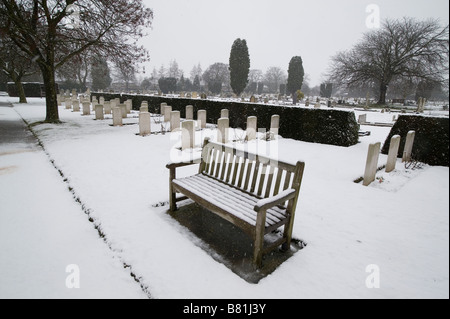Snow quiet silence Cambridge CWGC Commonwealth War Graves Commission ...