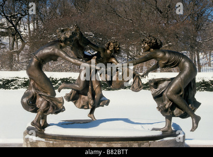 New York City Untermeyer Fountain The Three Graces in Conservatory ...
