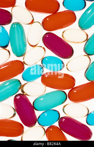 ASSORTED 'GELCAP' CAPSULES & VITAMINS Stock Photo - Alamy