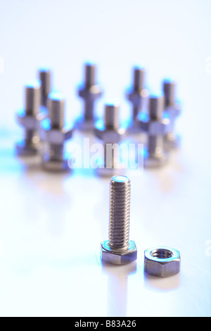 Front view of screw and nut Stock Photo - Alamy